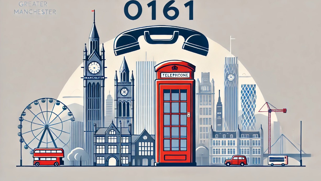 0161 Area Code Phone Dialling Code For Greater Manchester UK 